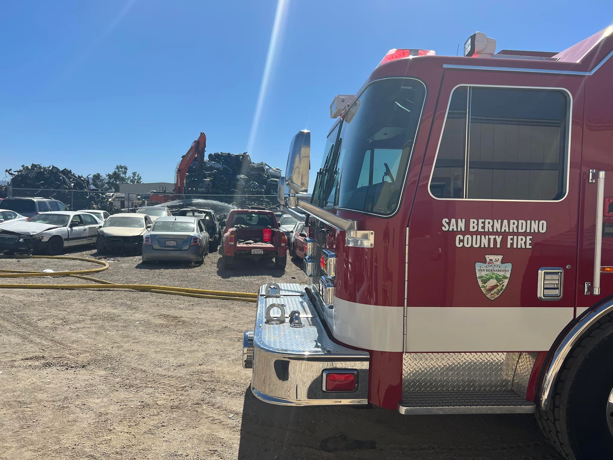 Firefighters Respond to Recycling Yard Fire in Hesperia – San Bernardino County Fire Protection ...