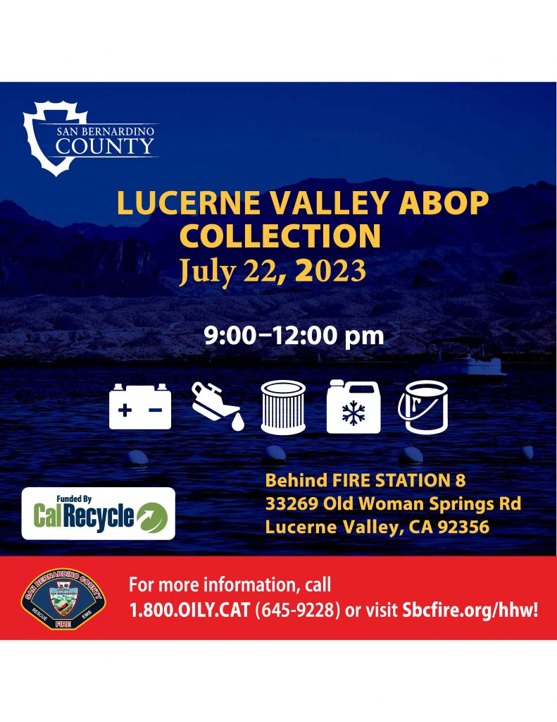 LUCERNE VALLEY ABOP COLLECTION – San Bernardino County Fire Protection ...